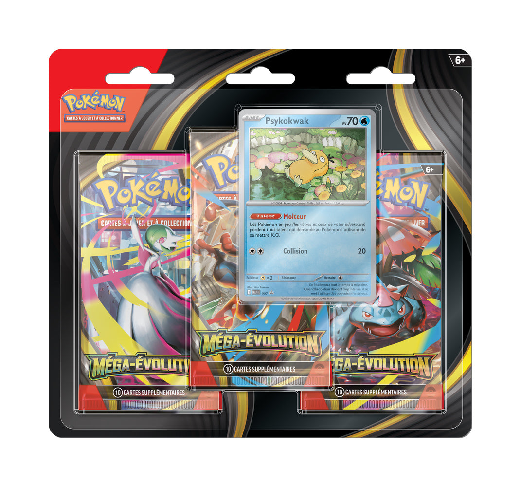Pack Pokémon 3 Boosters Méga-Évolution – Mokkai